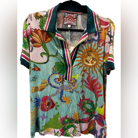 Johnny Was | Tops | Johnny Was Jamie Swing Polo In Kayla Nwt Size S ...